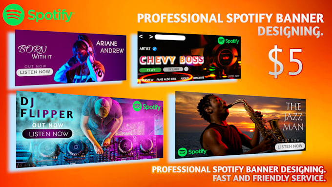 Design professional spotify banner for your artist profile by Amalraj06 ...