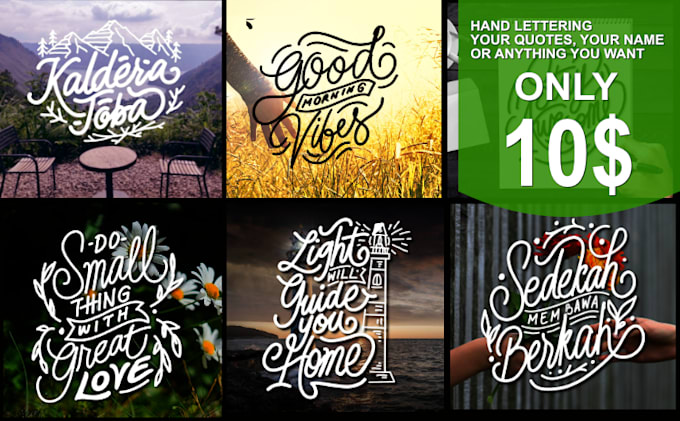 Hand drawn monoline lettering,typography, with vintage retro by Dika ...