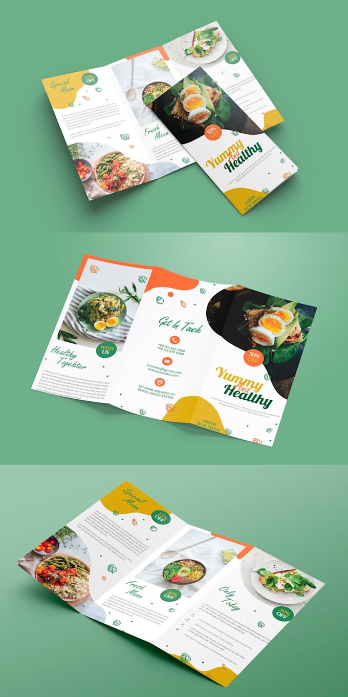 Brochure, menu and catalog designs by Withsinem | Fiverr