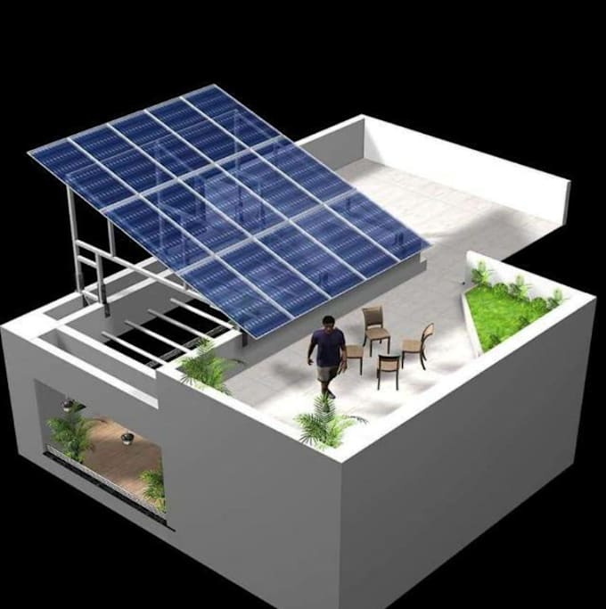 Do 3d design of solar pv system using sketchup by Shubh223 | Fiverr