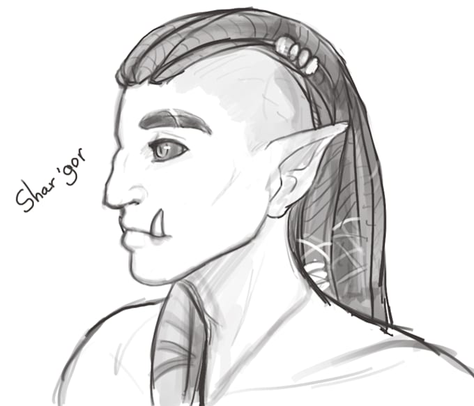 Draw a profile headshot of your character by Greebarts | Fiverr