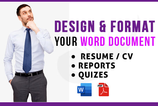 Format and design your microsoft word document by Ht_design_lab | Fiverr