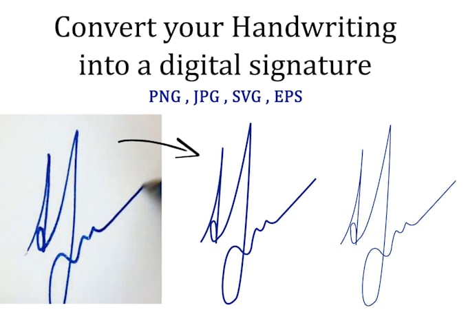 Make a digital vector copy of your signature by Boumehira | Fiverr