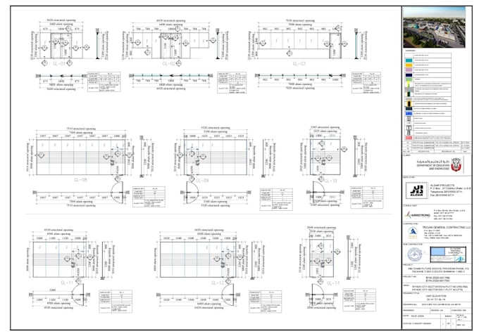 Prepared aluminum , glass , streel and grc works shop drawing by ...