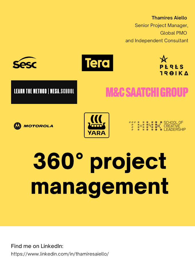 Do professional 360 project management by Thamiresaiello | Fiverr