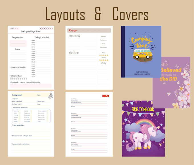 Design custom planner, journal, printables, or diary layout by ...