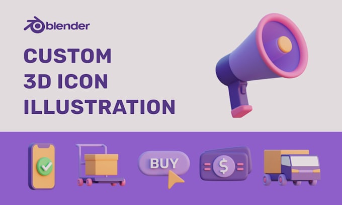 Create custom 3d icon for interface platform by Ilhamgurnita | Fiverr