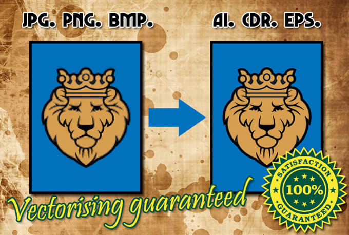 Edit and improve your ai logo design and convert it to clean vector ...