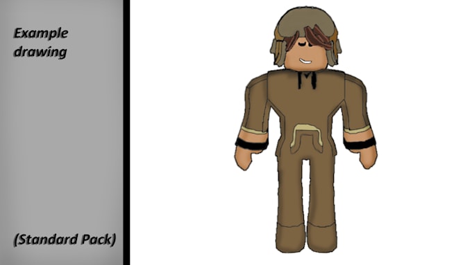 Draw vector art of your roblox character by Fishycactusart | Fiverr