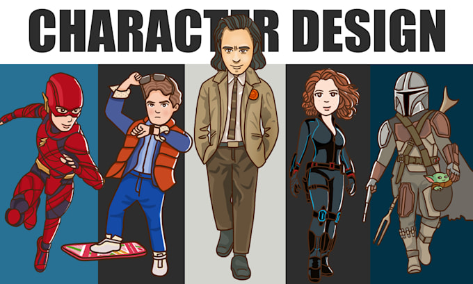 Draw cartoon character based on your ideas by Maeve_tan | Fiverr