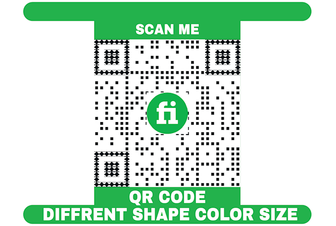 Design qr code sticker card with a call to action text with a logo by ...