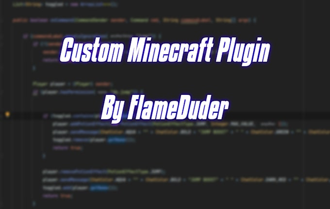 Code a custom minecraft plugin by Flameduder | Fiverr