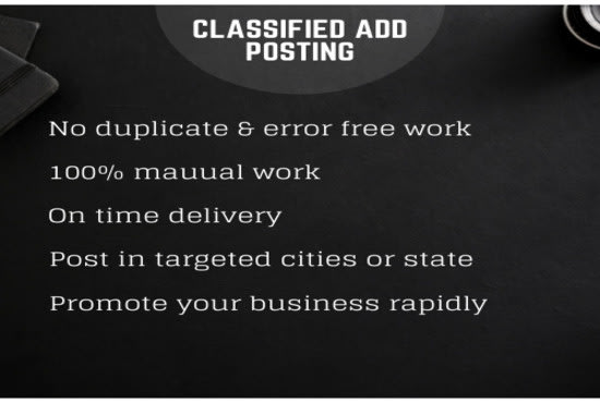 Post free classified ads posting worldwide by Abdullah_983 | Fiverr
