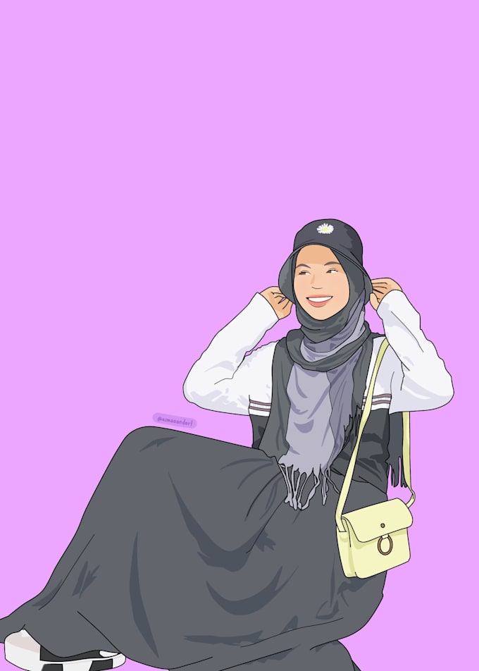 Draw minimalist vector portrait of your ootd by Asmaaandart | Fiverr