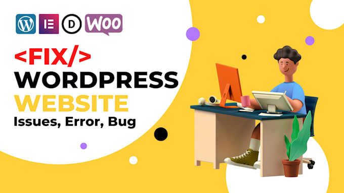 Fix the wordpress website solve any error bug problem by Shozibahmed | Fiverr