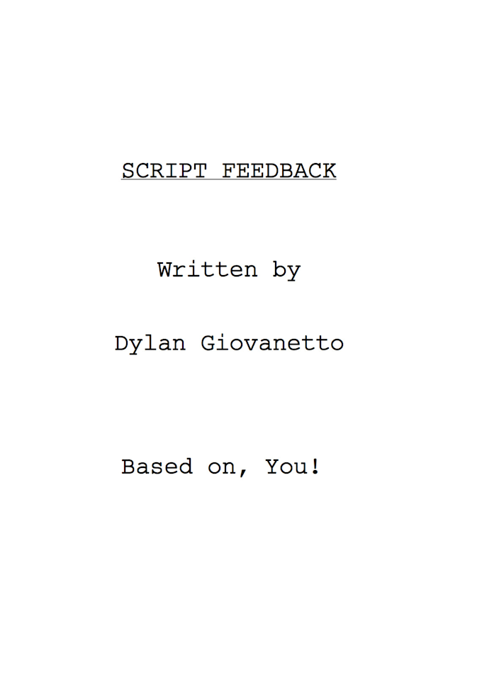 Read your script and give feedback by Dylgio | Fiverr