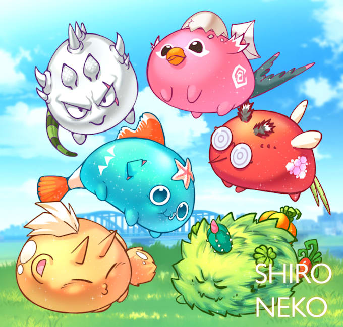 Draw your axie infinity by Shironek0 | Fiverr