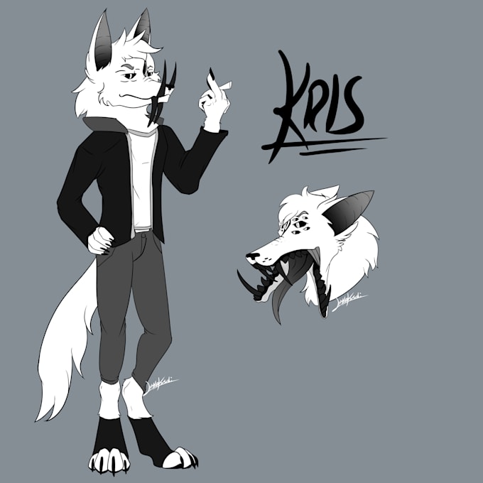 Draw your fursona, furry character, oc by Littlekyubi | Fiverr