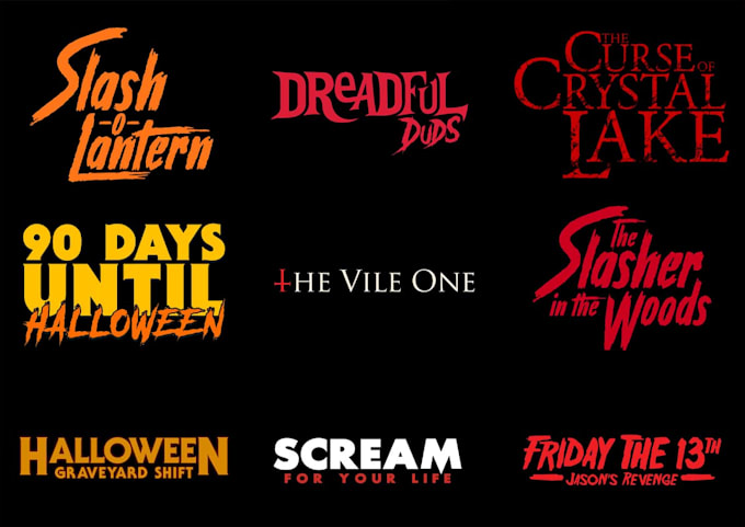 Design a horror themed typography logo for your brand or film by ...