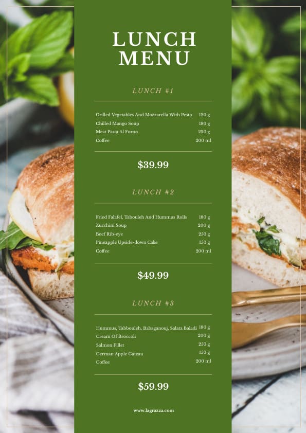 Make unique food menu,restaurant flyer,rate list, food flyer ...