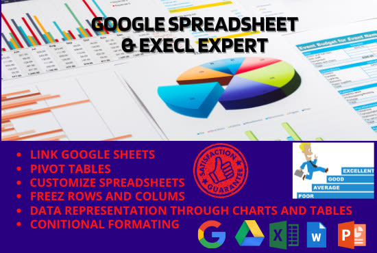 Design google and excel spreadsheets by Syedabalisakina | Fiverr