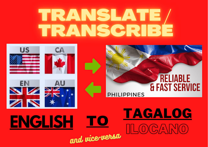 Translate english to tagalog documents and videos by Justformai | Fiverr