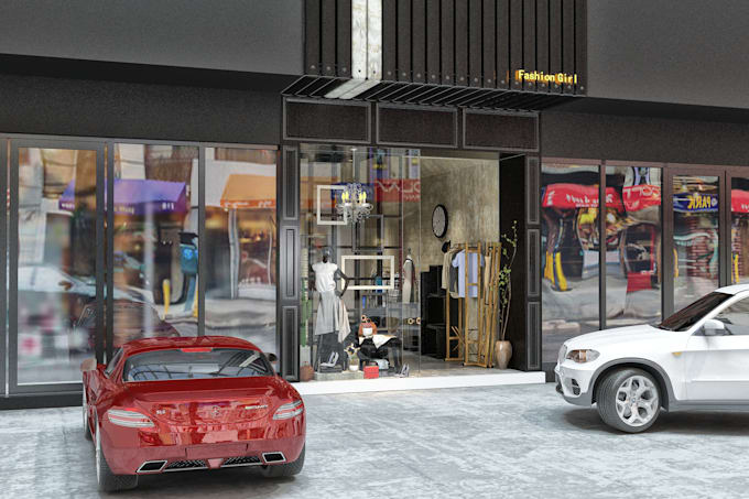 Design your 3d retail stores, shops,mart,interior by Kreativetree | Fiverr