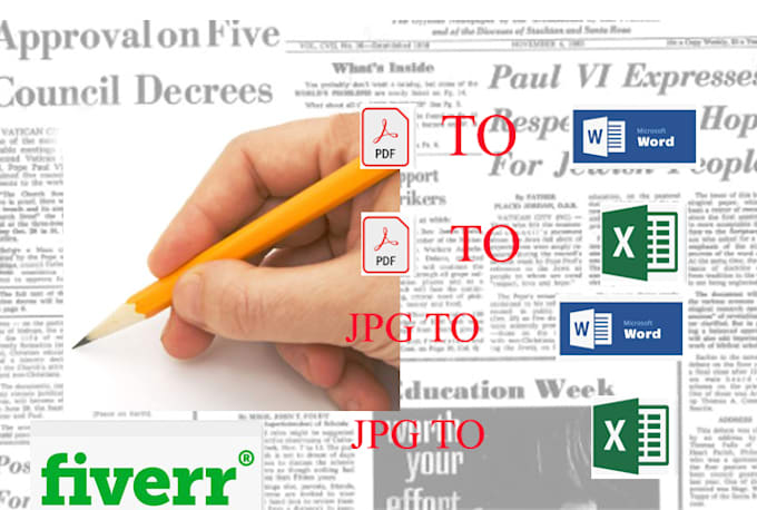 Convert pdf scanned images jpeg to ms word or excel files and data ...
