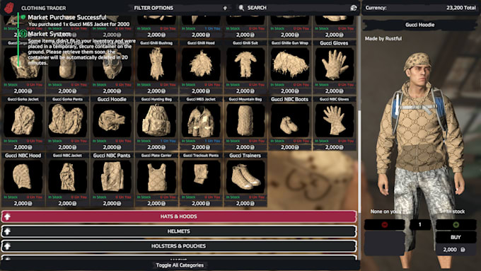 Send you a 30 item gucci set for your dayz server by Rustful109 | Fiverr