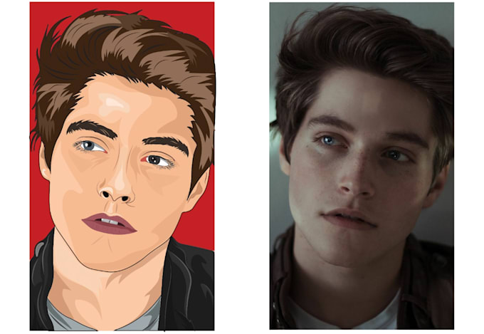 Draw realistic vector art portrait from your image by Alahyanemalika ...