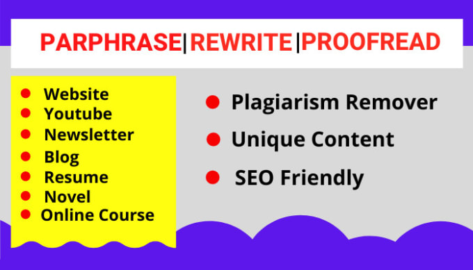 Manually rewrite, paraphrase, edit and proofread your content by ... Manually rewrite, paraphrase, edit and proofread your content by ...