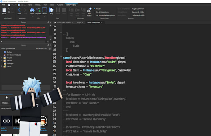 Make a roblox script for you by Temmieluacodes | Fiverr