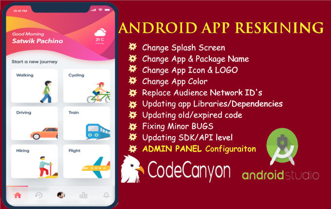 Reskin app, redesign your android app and reskin codecanyon by Babulmiah_bd | Fiverr