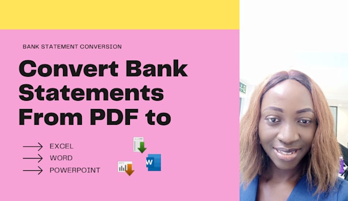 Convert bank statement pdf to excel csv google sheet by Dataentry_teebe | Fiverr