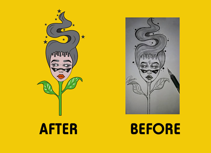 Creat convert hand art drawing to digital art and vector by Adnan_alam1 ...