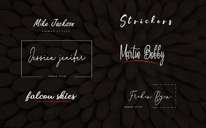 Design creative signature, handwritten and cursive logo by Ad_ammad0 ...