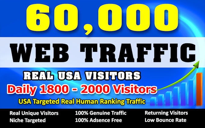 Drive usa organic targeted web traffic real visitors for your website ...