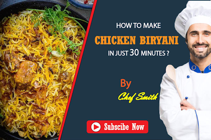 Do attractive youtube thumbnail for your cooking channel by ...