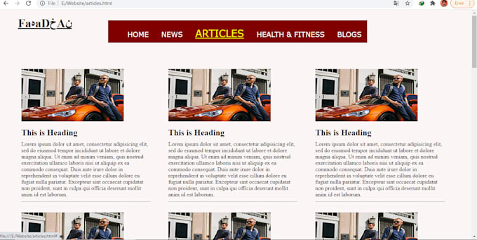 Create html, css, js website by Faahadkhan | Fiverr