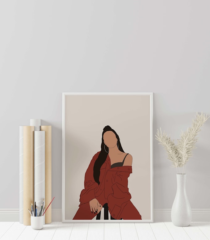 Turn your photo into a faceless portrait art by Tammyartdesigns | Fiverr