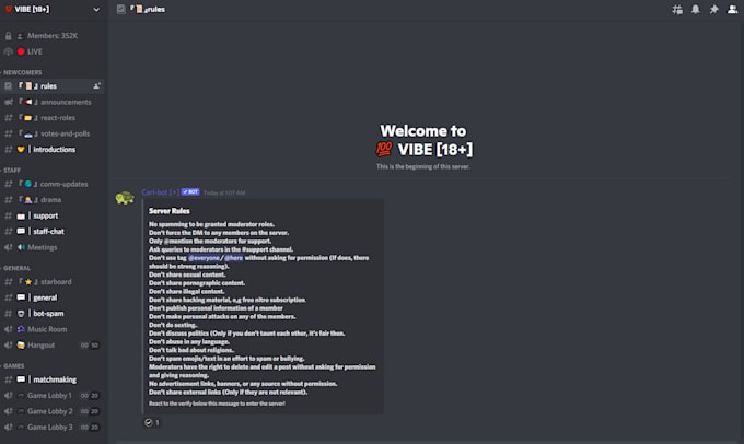 Create a custom and functional discord server for you by Clebien | Fiverr