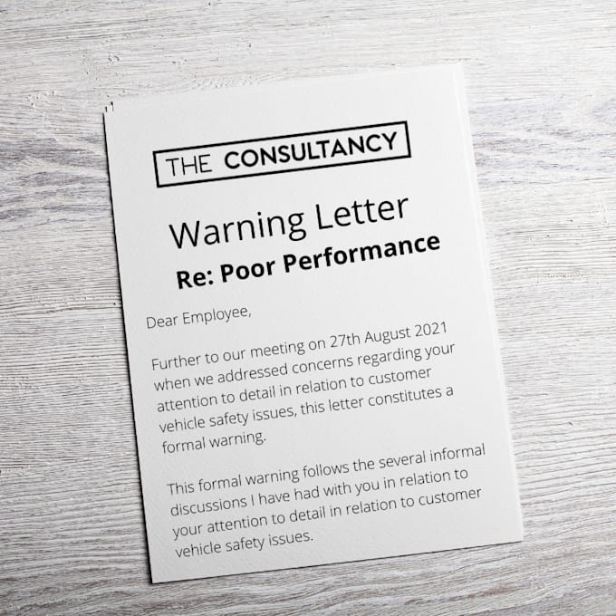 Create a warning or poor performance letter for your employee by ...