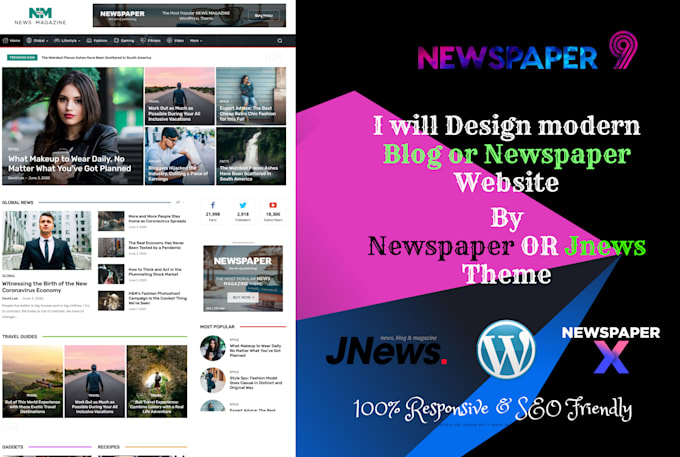 Create modern blog or newspaper website by Developer_kader | Fiverr