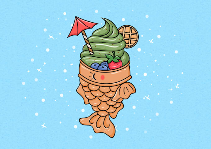 Create mascot logo, cute animal, food and cartoon characters by ...