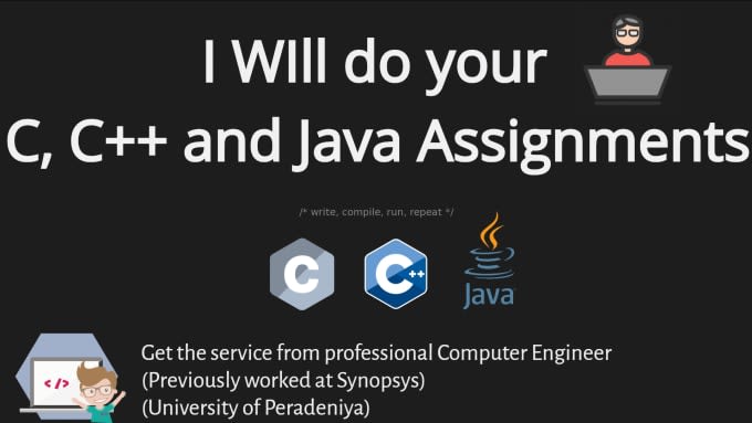 Make c and c plus plus program and assignments by Junaidamir | Fiverr