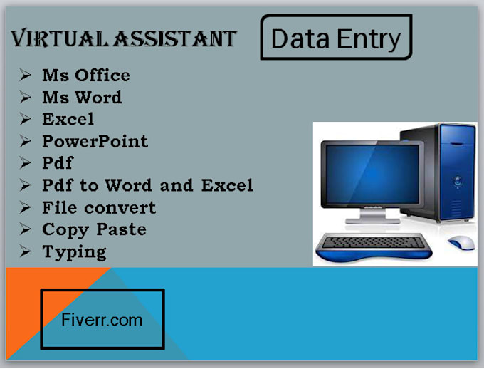 Do any kind of data entry, ms office copy paste work for you by ...