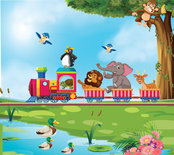 Amazing illustrations, kids book design by Noureensndhu55 | Fiverr