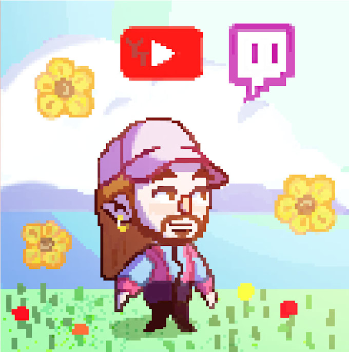Make pixel art for your twich youtube streaming by Scarabbacchio | Fiverr