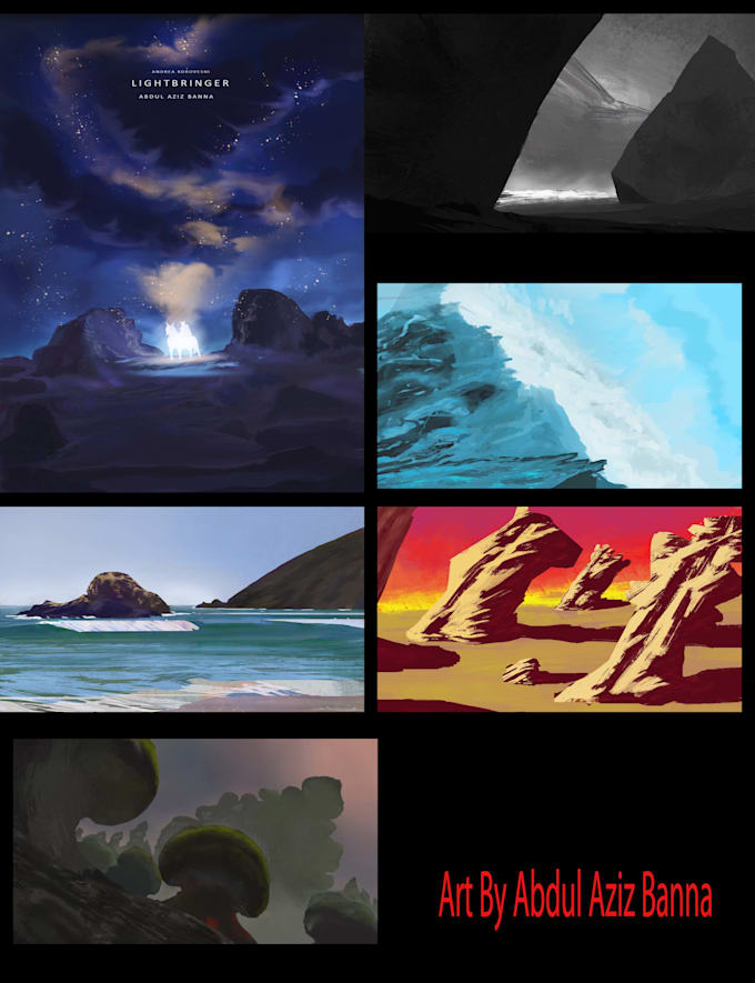 Do landscape painting also album cover by Banna00747 | Fiverr