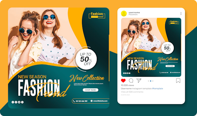 Design social media banners, instagram poster by The_khalid | Fiverr